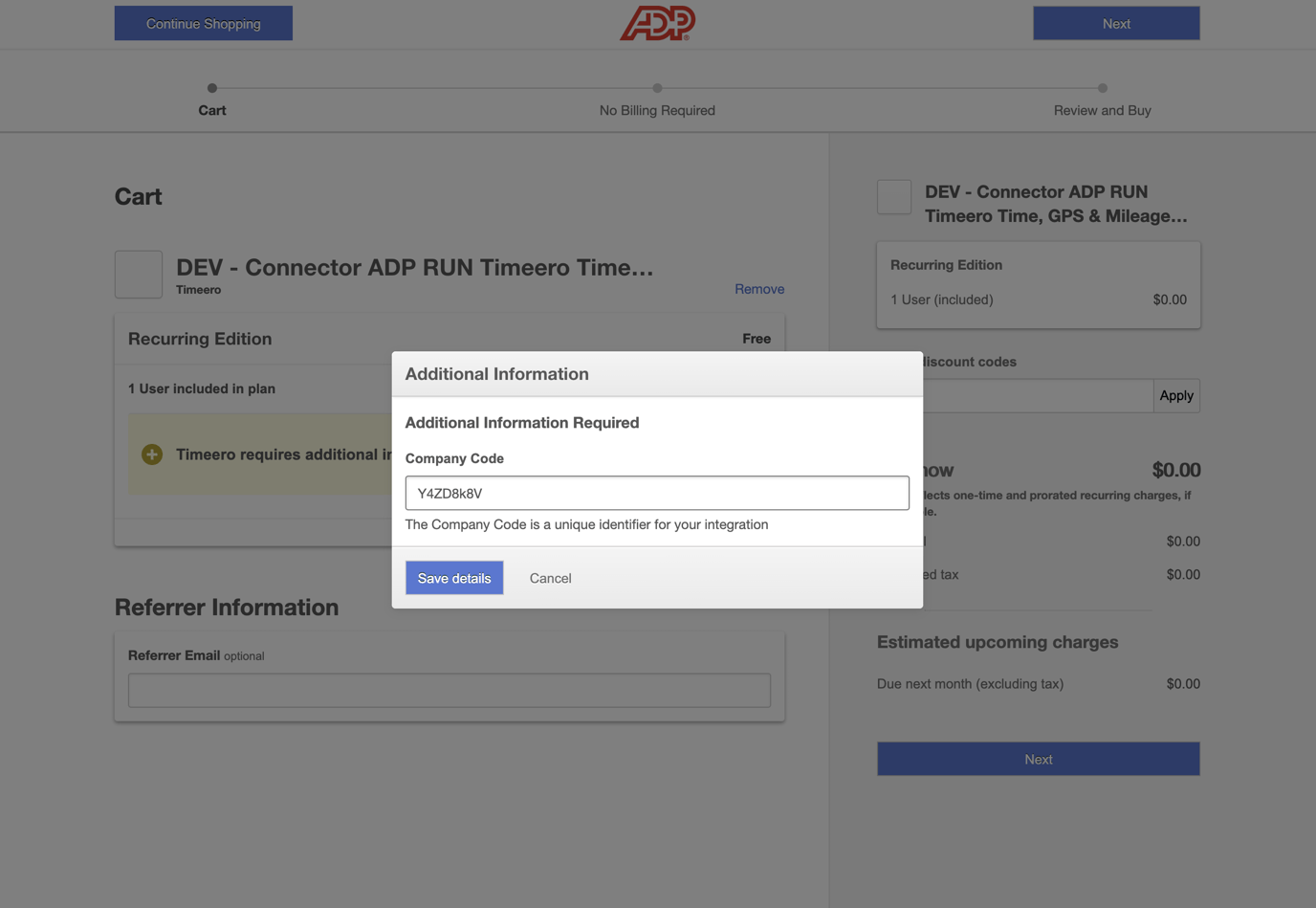 RUN Powered by ADP® Integration