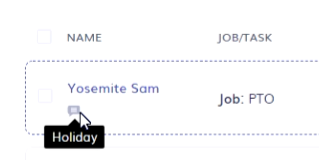 Timesheet Colors and Symbols