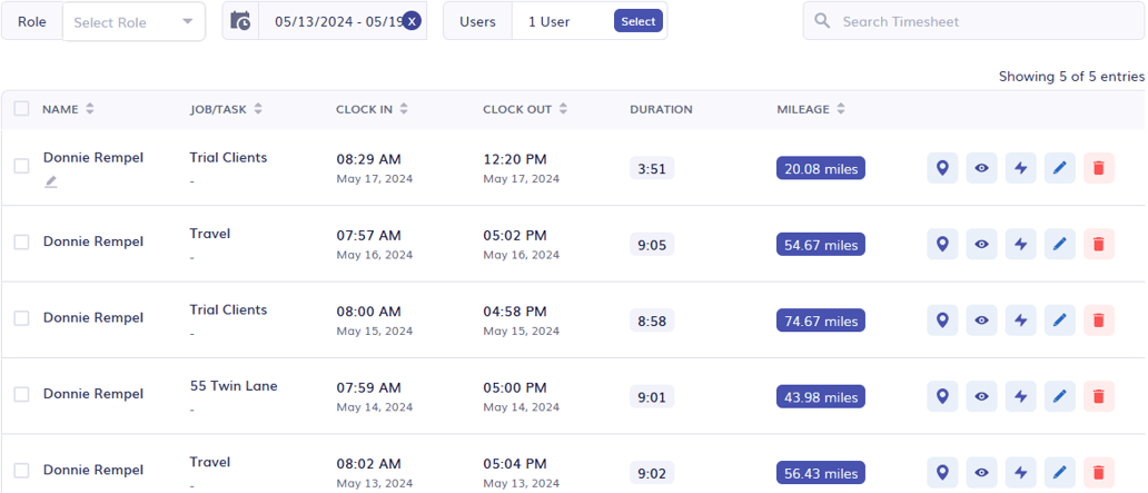Viewing, Adding, & Editing Timesheets