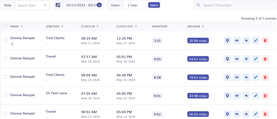 Viewing, Adding, & Editing Timesheets